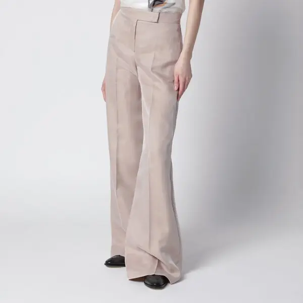 Max Mara Palazzo Silk Trousers - Pink