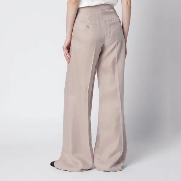 Max Mara Palazzo Silk Trousers - Pink