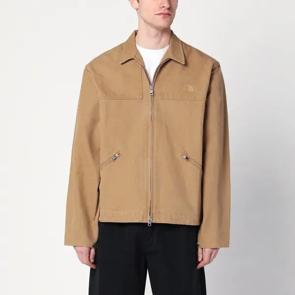 The North Face Cotton Canvas Zip-up Jacket With Embroidered Logo