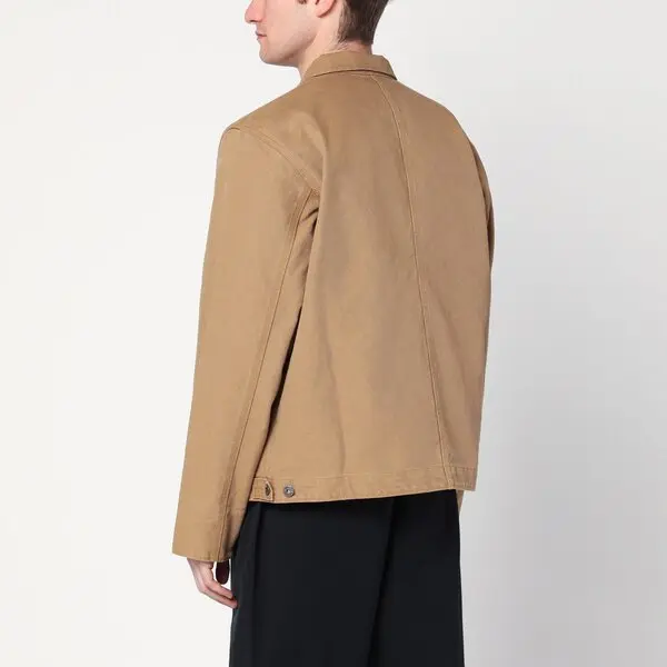 The North Face Cotton Canvas Zip-up Jacket With Embroidered Logo
