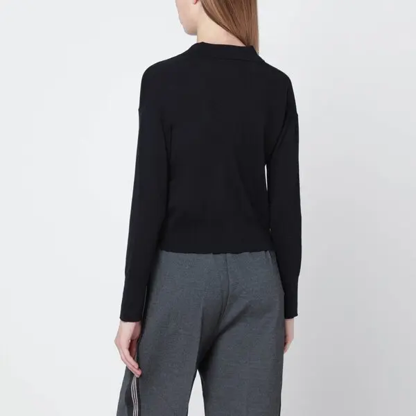 Max Mara Navy Wool-blend Cardigan - Blue