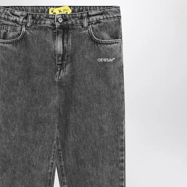 OFF-WHITE™ Cotton Denim Diagonal Stripe Jeans