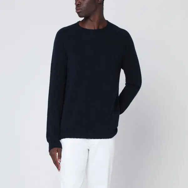 Tagliatore Cashmere Crew Neck Sweater - Blue