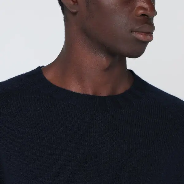 Tagliatore Cashmere Crew Neck Sweater - Blue