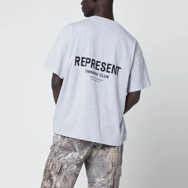 REPRESENT Cotton T-shirt With Logo - Grey