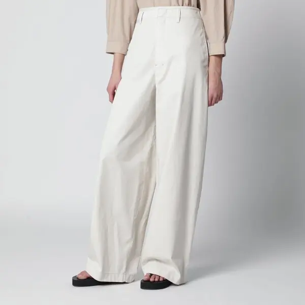 LEMAIRE Cotton Trousers - Beige