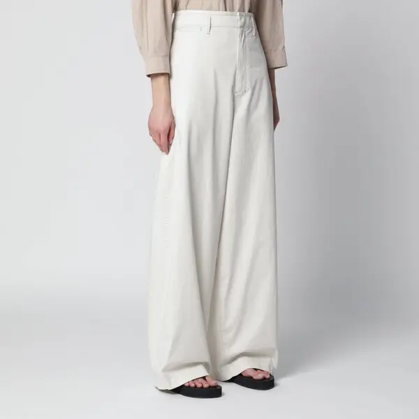 LEMAIRE Cotton Trousers - Beige