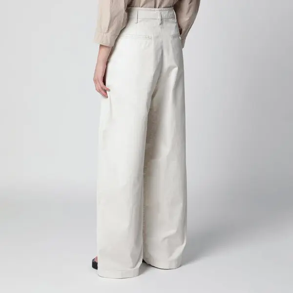 LEMAIRE Cotton Trousers - Beige