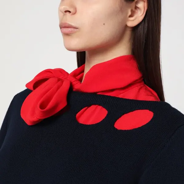 Prada Cotton Sweater With Geometric Details