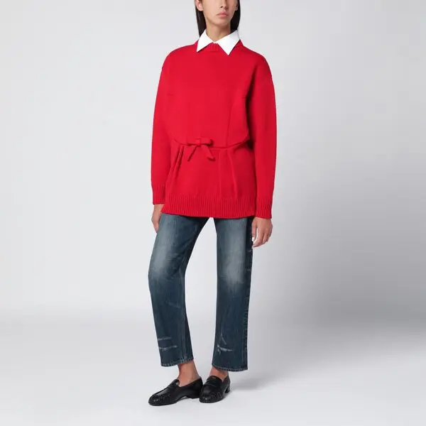 Prada Wool Sweater With Bow Detail