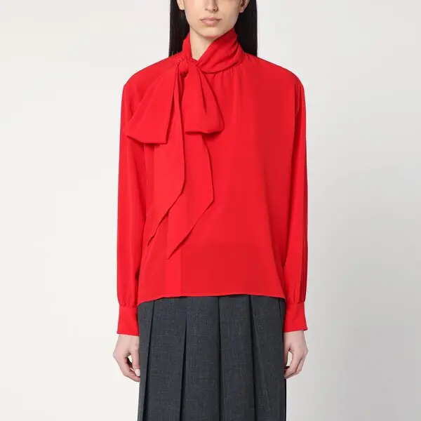 Prada Silk Blouse With Scarf Detail