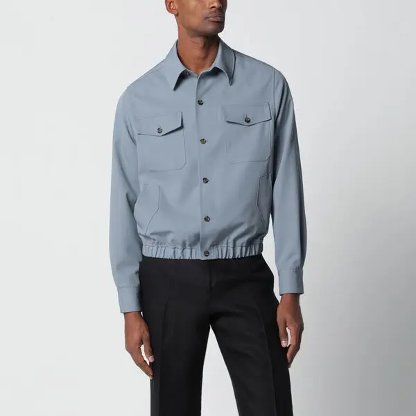 LARDINI Virgin Wool Shirt Jacket