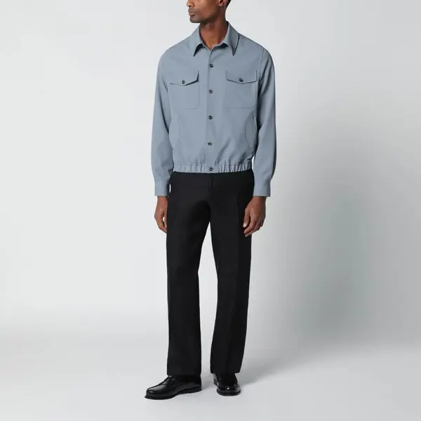 LARDINI Virgin Wool Shirt Jacket
