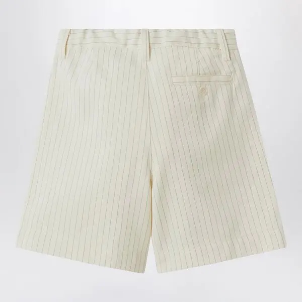 IL GUFO Pinstriped Cotton Blend Bermuda Shorts