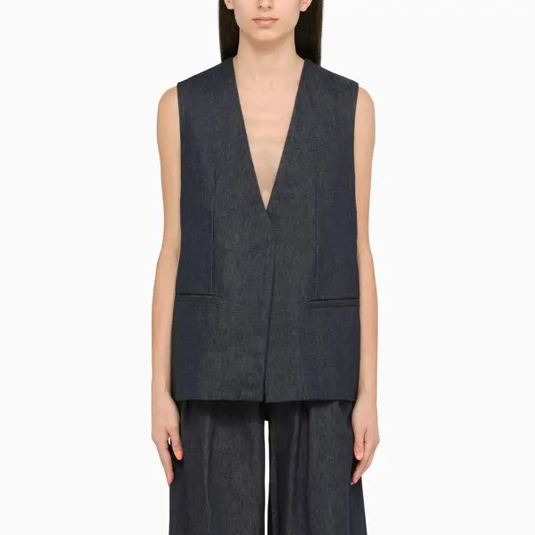 Amiri Cotton Denim Waistcoat