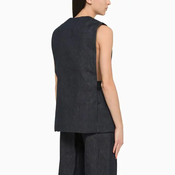 Amiri Cotton Denim Waistcoat