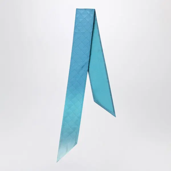 Prada Turquoise Ribbon In Silk Twill - Light Blue