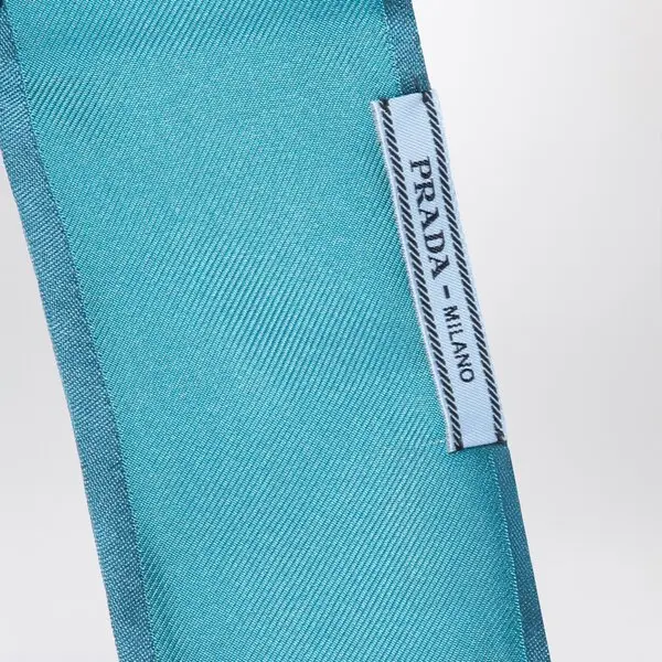 Prada Turquoise Ribbon In Silk Twill
