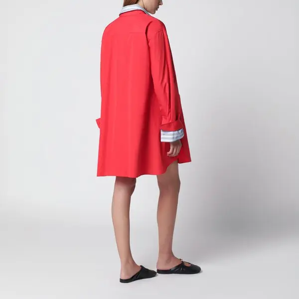 Loewe Cotton Poplin Shirt Dress - Red