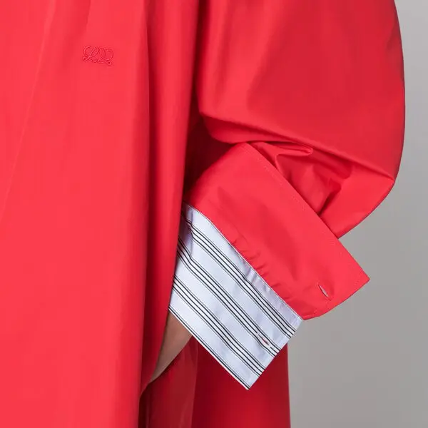 Loewe Cotton Poplin Shirt Dress - Red