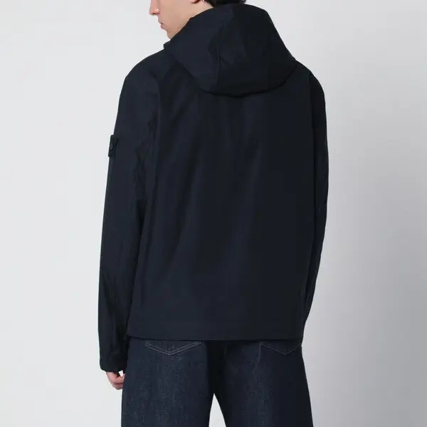 Stone Island Cotton Zip-up Hooded Jacket
