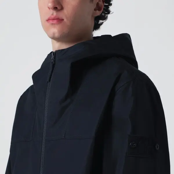 Stone Island Cotton Zip-up Hooded Jacket