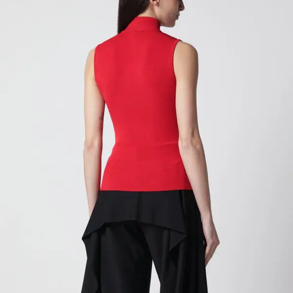 Loewe Sleeveless High Neck Top - Red