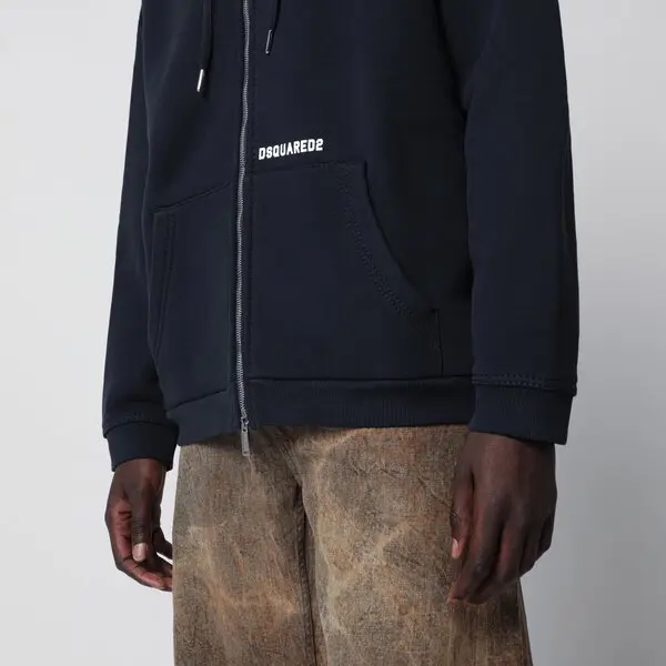 Dsquared2 Zip-up Hoodie In Stretch Cotton