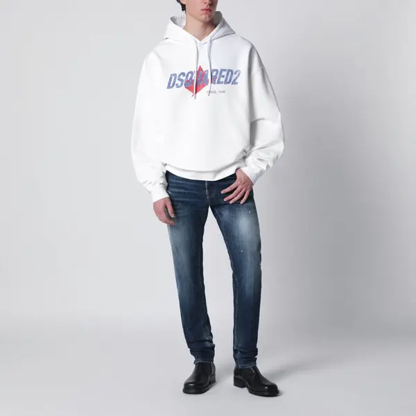 Dsquared2 Washed Teddy Jeans With Paint Splatters
