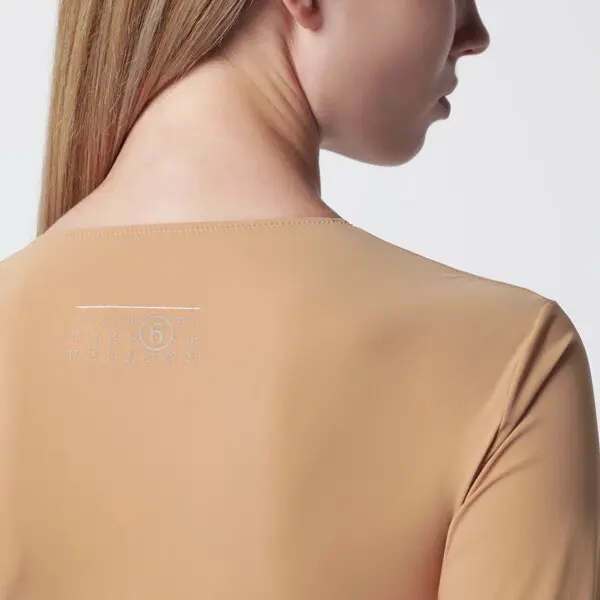 MAISON MARGIELA Long Sleeve Bodysuit - Beige