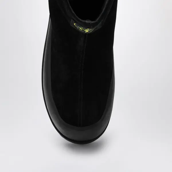 Stone Island Suede Ankle Boots With Logo Detail