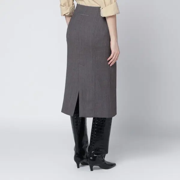 MAISON MARGIELA Wool Midi Skirt