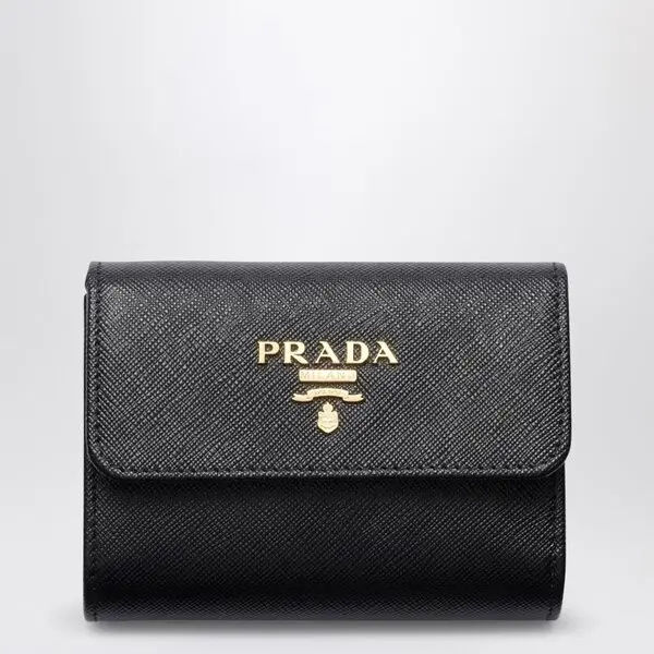 Prada Small Saffiano Wallet - Black