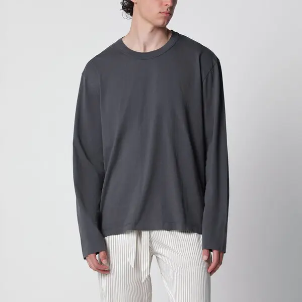 TEKLA Black Washed Long-sleeve T-shirt - Grey