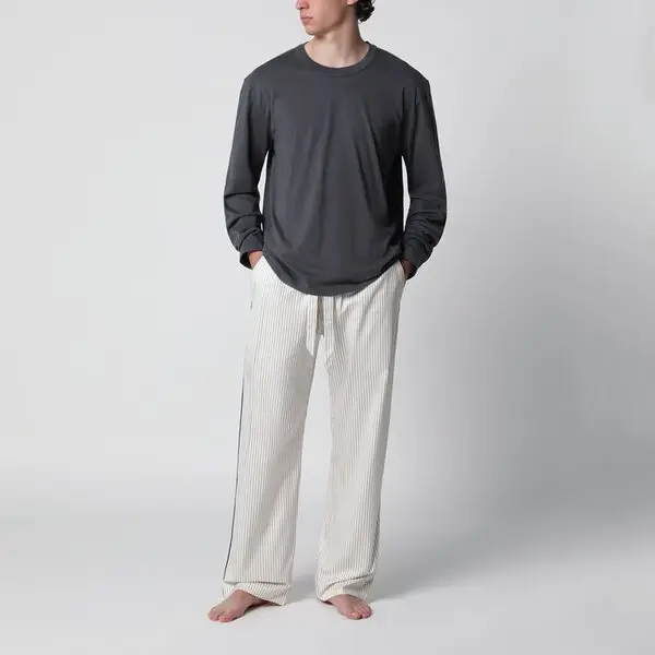TEKLA Black Washed Long-sleeve T-shirt