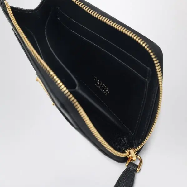 Prada Small Saffiano Leather Zip-around Wallet - Black