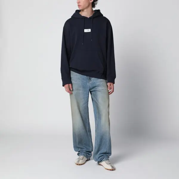MAISON MARGIELA Navy Cotton Hoodie
