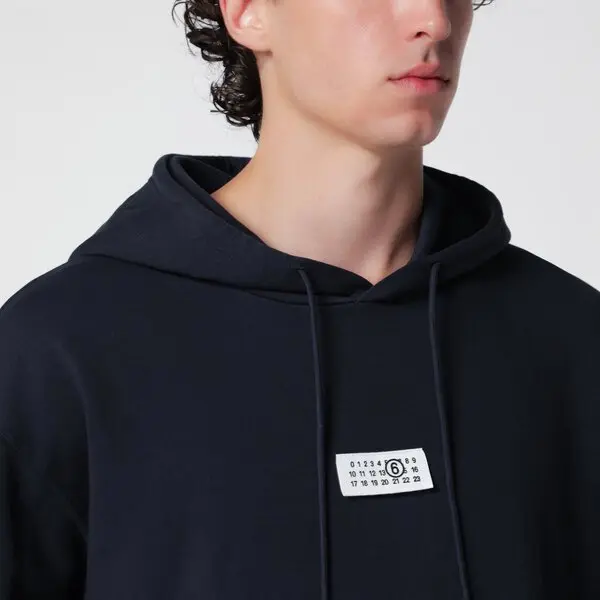MAISON MARGIELA Navy Cotton Hoodie