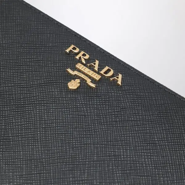 Prada Large Saffiano Wallet - Black