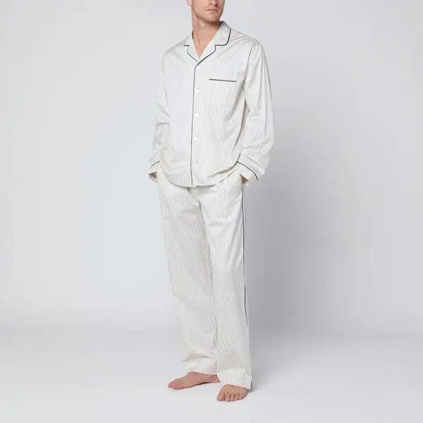 TEKLA Organic Cotton Striped Pajama Trousers