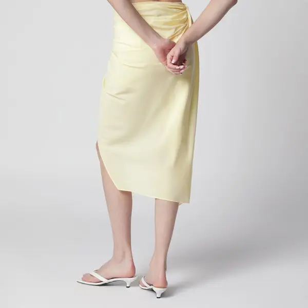 Jacquemus Light Asymmetric Pareo Skirt - Yellow