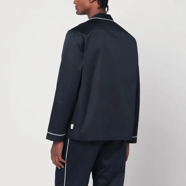 TEKLA White Pyjama Shirt - Blue