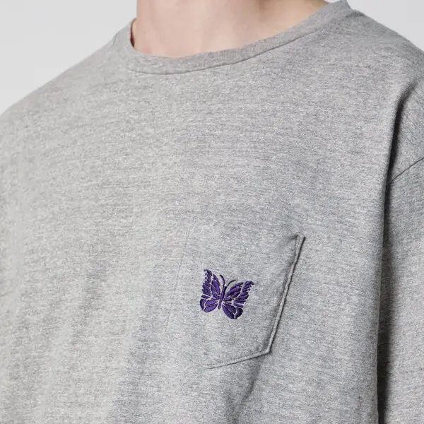 Needles Cotton T-shirt With Embroidery - Grey