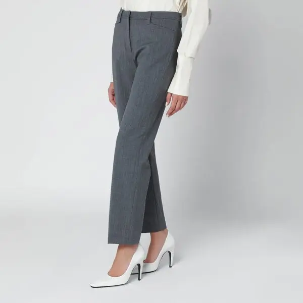 THELATEST Grey Wool-blend Tailored Trousers