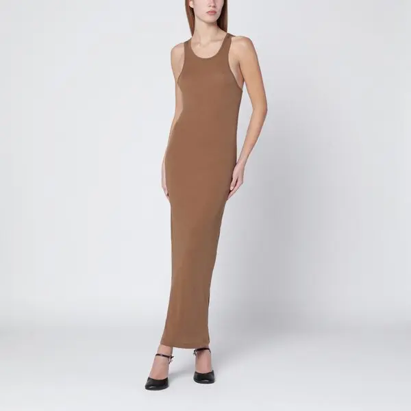 ENTIRE STUDIOS Sleeveless Cotton-blend Maxi Dress - Beige