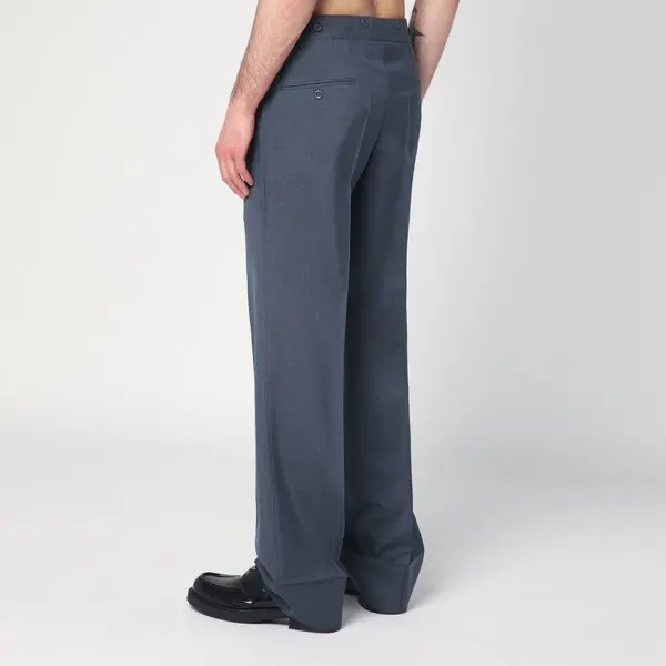 Prada Wide Leg Aviator Mohair And Silk Trousers