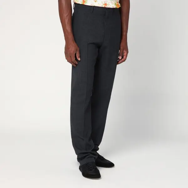 Prada Anthracite Wool Trousers