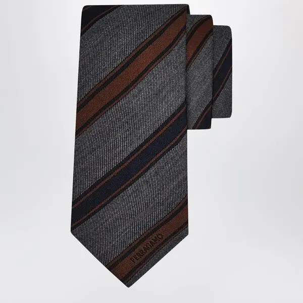 FERRAGAMO Regimental Jacquard Tie - Multicolor