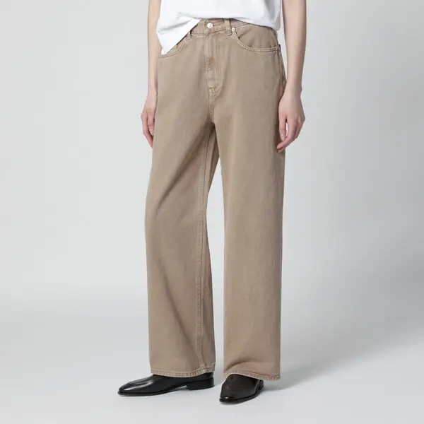 DUNST Sand Relaxed Wide Leg Jeans