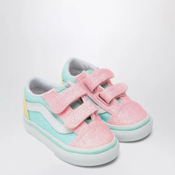 VANS Glitter Sneakers With Side Stripe And Waffle Sole - Multicolor